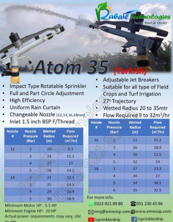 Raingun Atom35 - Drip Sprinkler Irrigation