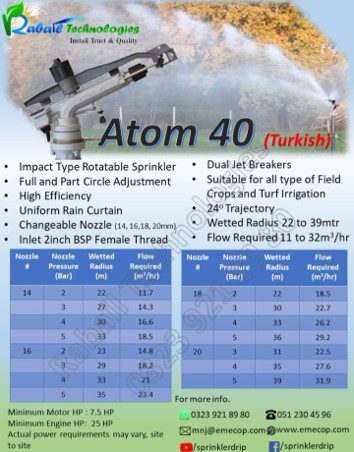 Raingun Atom 40 - Drip Sprinkler Irrigation